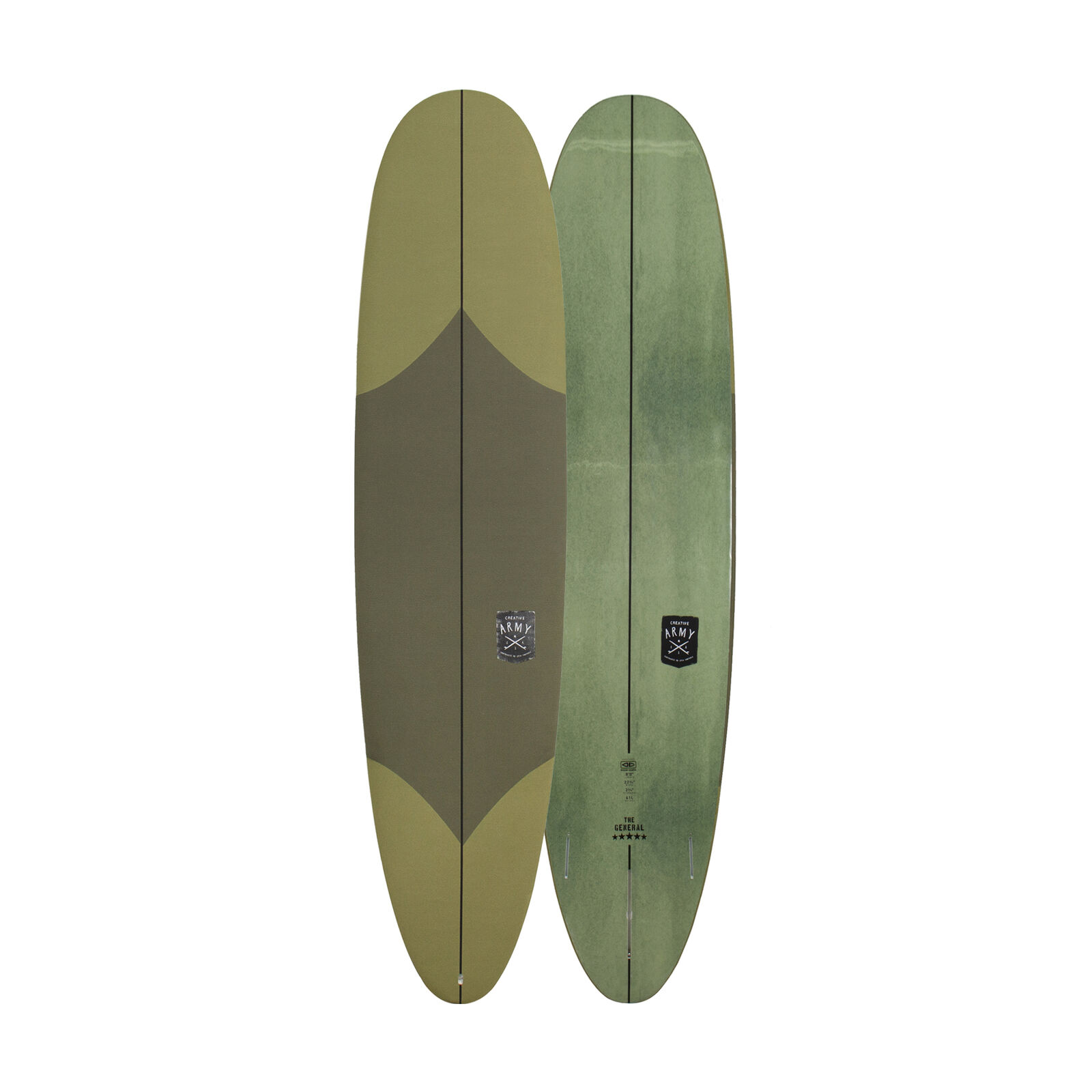 O&E SURFBOARDS Creative Army General Epoxy Single Fin Foamie. (8'0" X ...