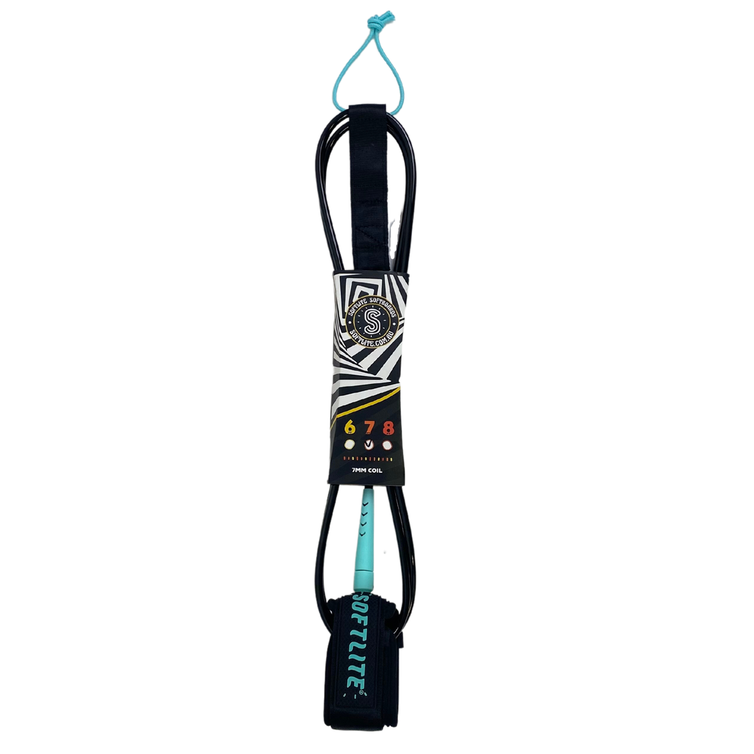 SOFTLITE Surf Leg Rope - 6'0. Double Swivel, 7mm Diameter, Detachable ...